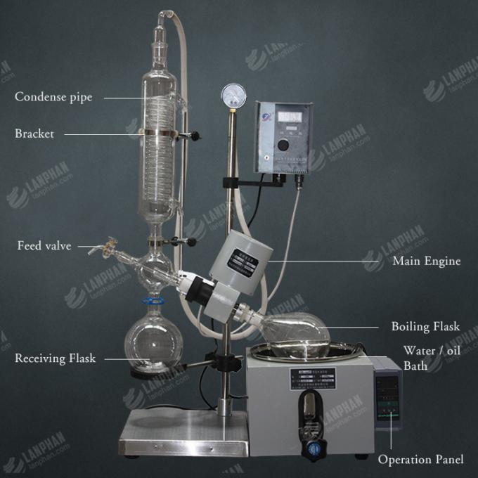 rotovap 2l mini alcohol distillator glass vertical tube evaporator