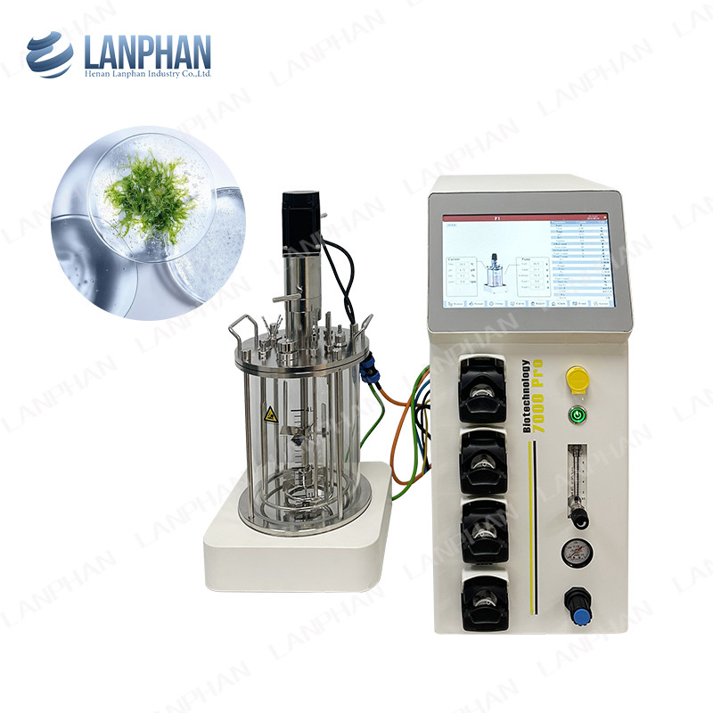 5l Animal Cell Culture Bioreactor Autoclavable Glass Bioreactor ...