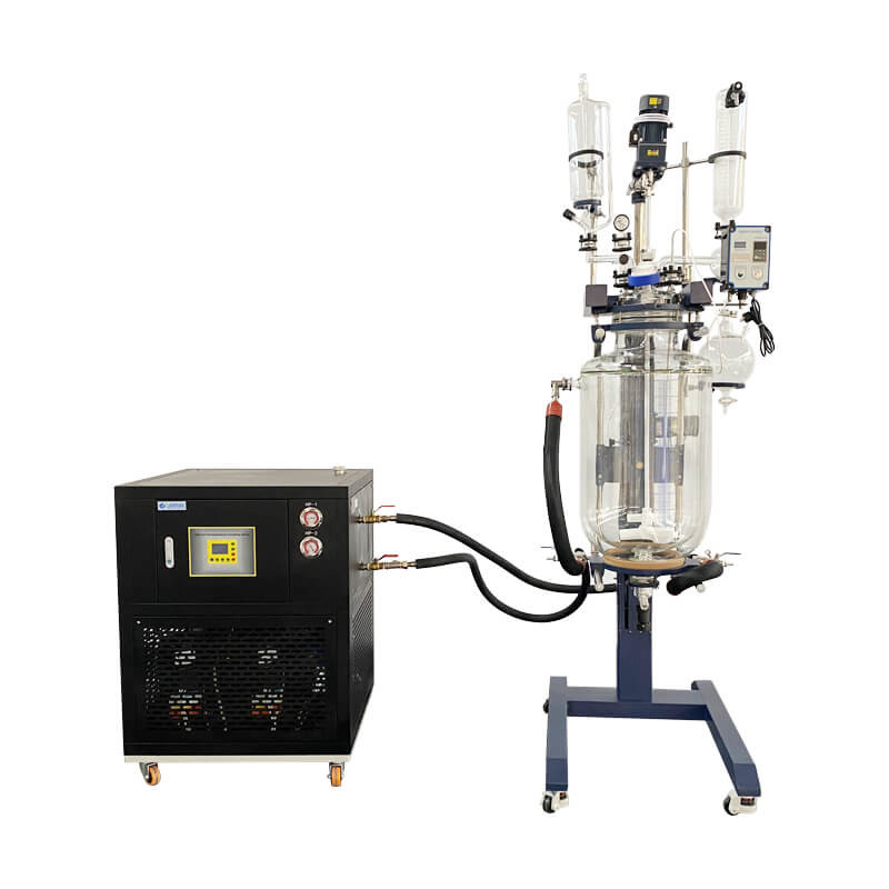 50 Liter Ptfe Chemical Double Jacketed Glass Reactor Crystallization ...