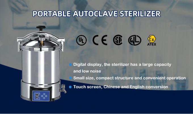 High Pressure Steam Sterilizer Autoclave Medical Stainless Steel 18L ...